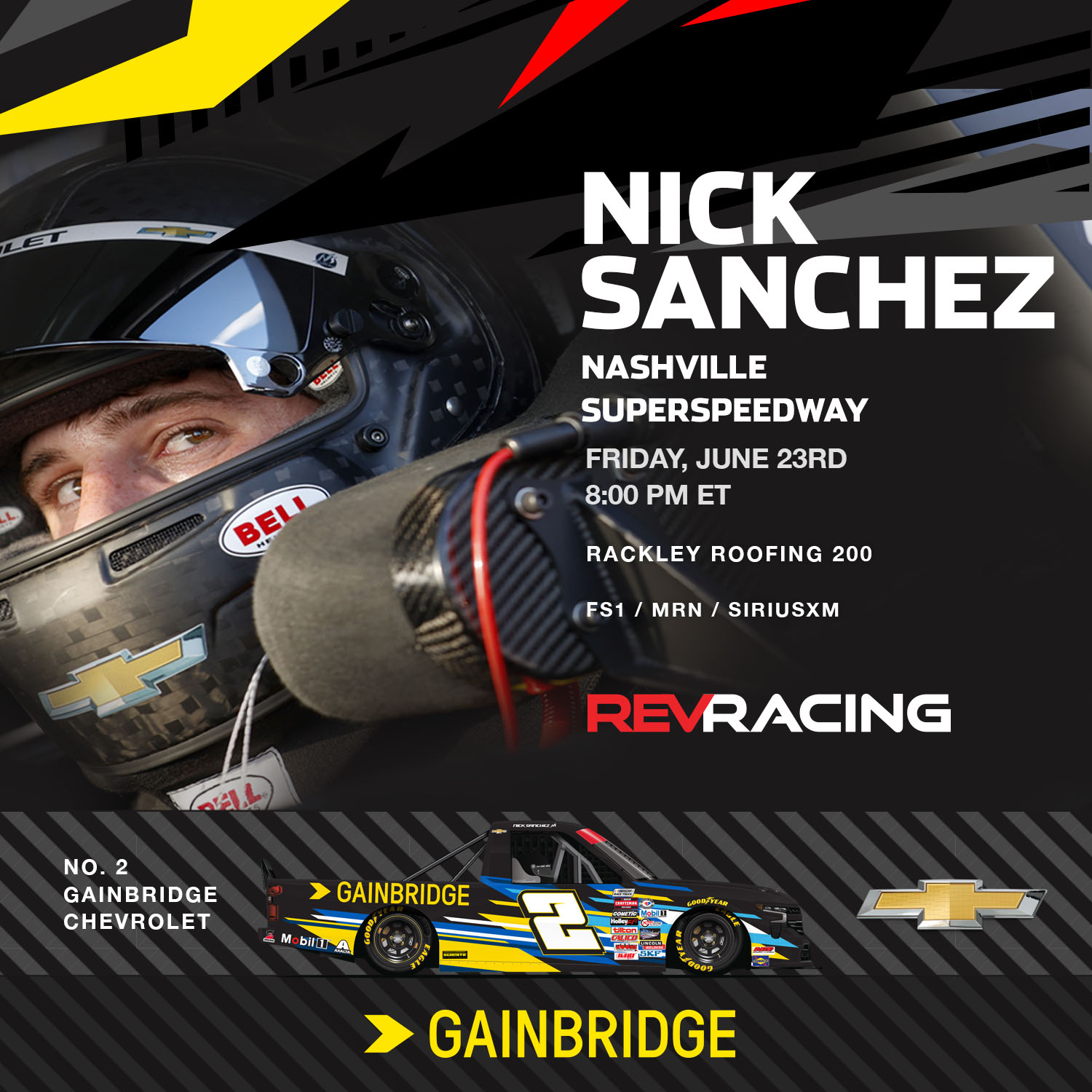 Sanchez returns to action at Nashville Superspeedway - Rev Racing